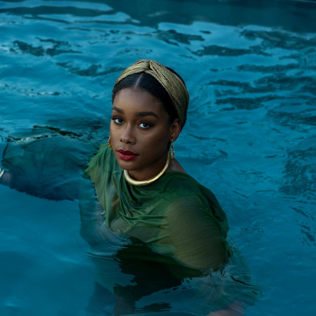 Zetwal Metallic Gold Twisted Headband – Fanm Djanm