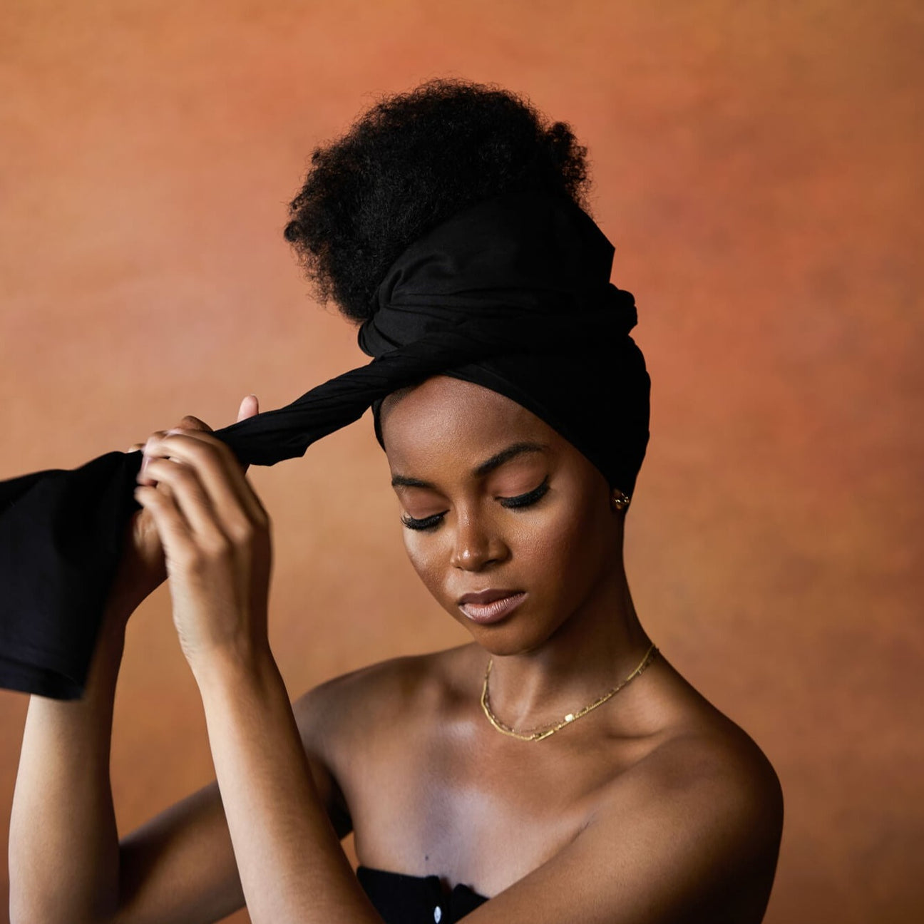 Djon Djon Black 100% Cotton Headwrap – Fanm Djanm