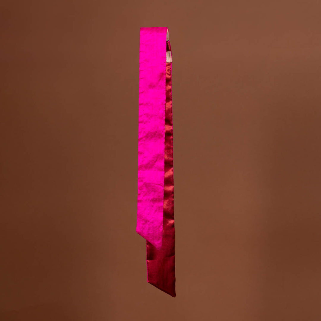 Fuxia Bright Fuchsia Pink Satin-lined Tie Headband – Fanm Djanm